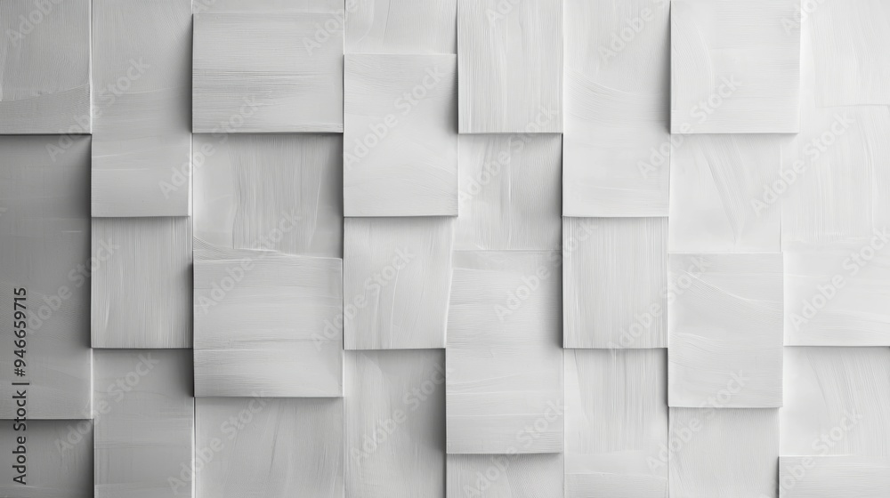 Monochromatic wall tiles featuring abstract, textured patterns that add ...