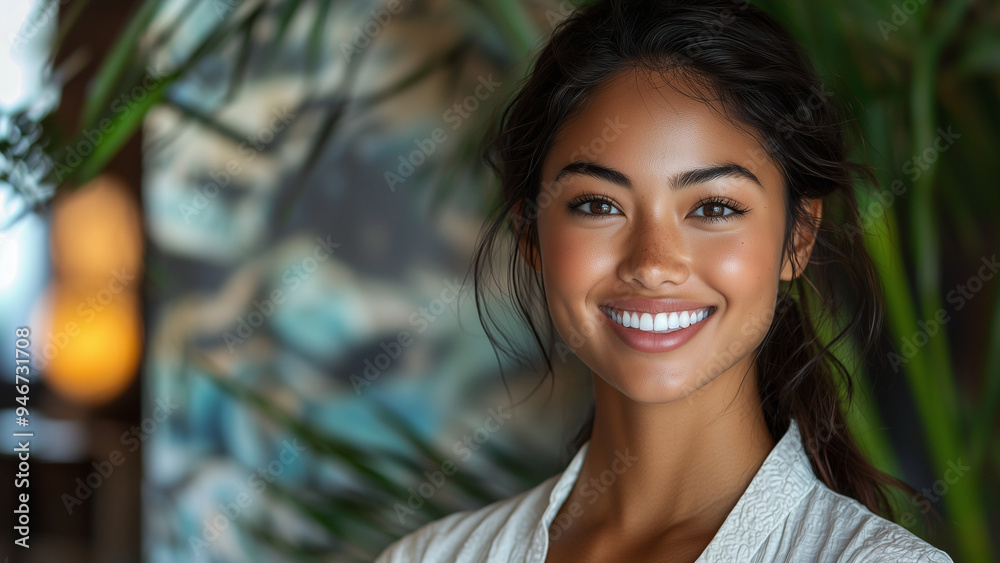 Pacific Islander Woman Hotel Receptionist - smiling, woman, portrait ...