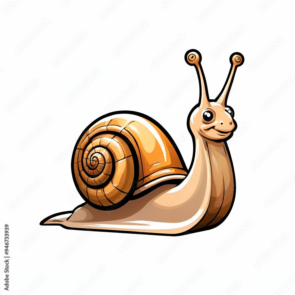 super simple snail drawing clipart isolated in white background Stock ...