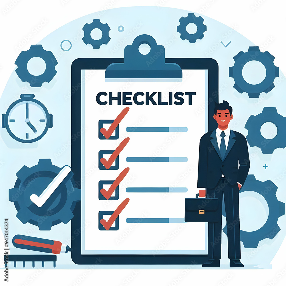 Flat Isolated Vector of Clipboard and Checkmark with Checklist Concept ...