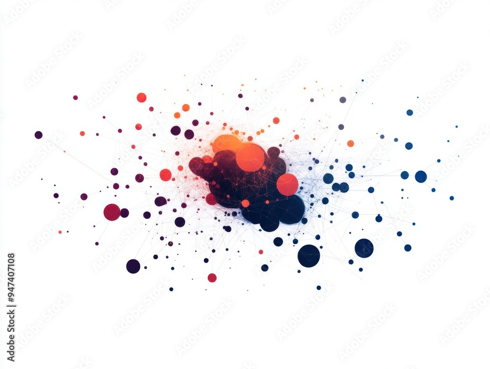 quadrant graph featuring bold intersecting axes and clustered data ...