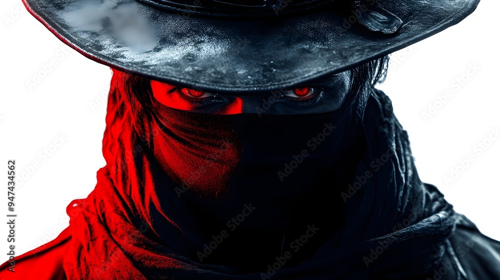 Vampire hunter cursed with eerie energy, wearing Halloween masks ...