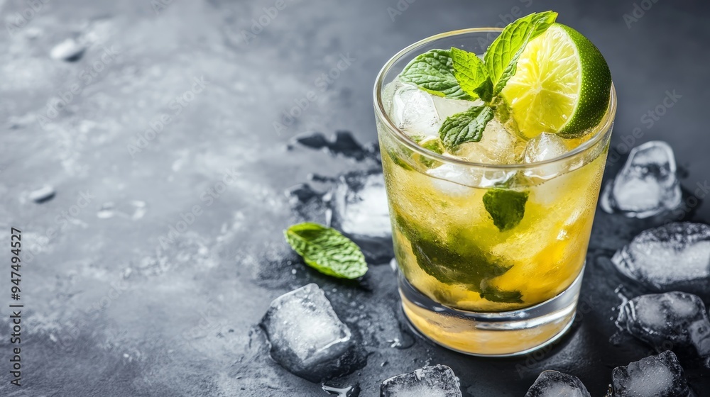 Caipirinha alcoholic cocktail drink with brazilian cachaca vodka, sugar ...