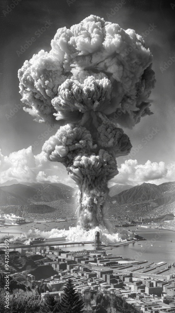 Catastrophic event - atomic explosion and horrific aftermath ...