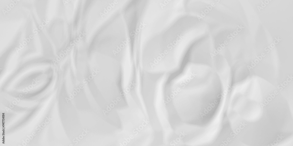 white crumpled paper background texture pattern overlay. wrinkled high ...