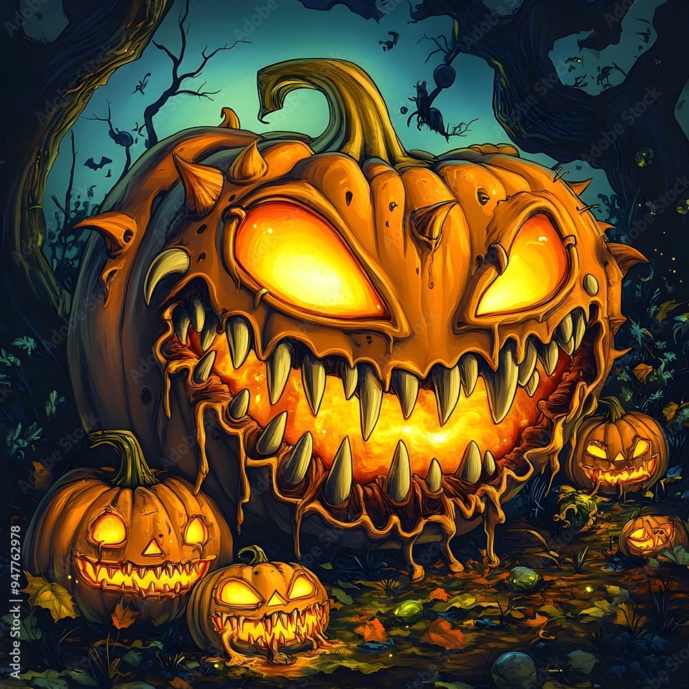 Bizarre Alien Jack o Lanterns with Bioluminescent Glowing Innards and ...