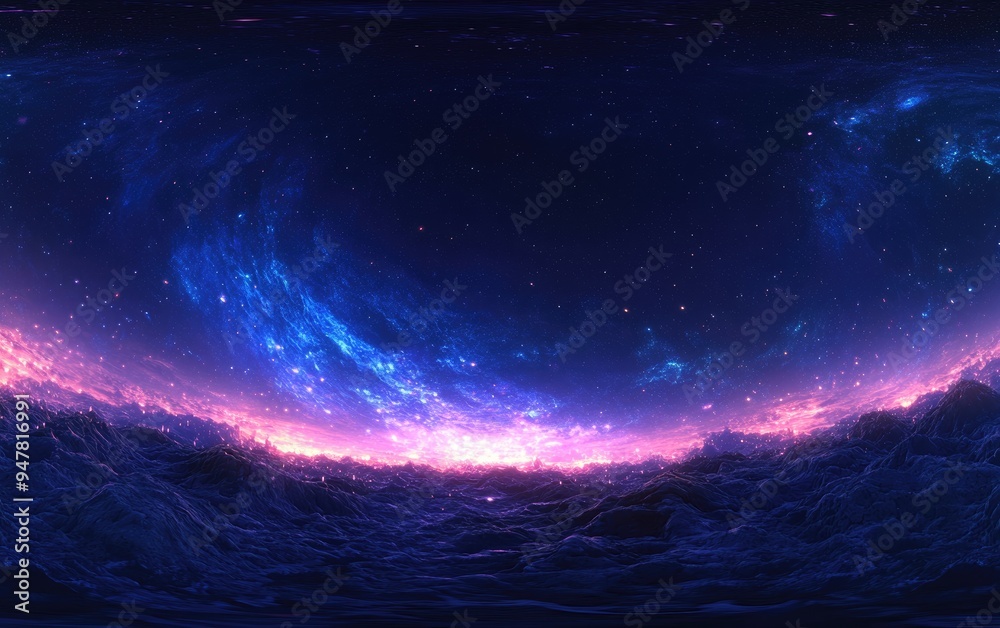 Stock-Illustration „360 degree equirectangular projection of a space ...