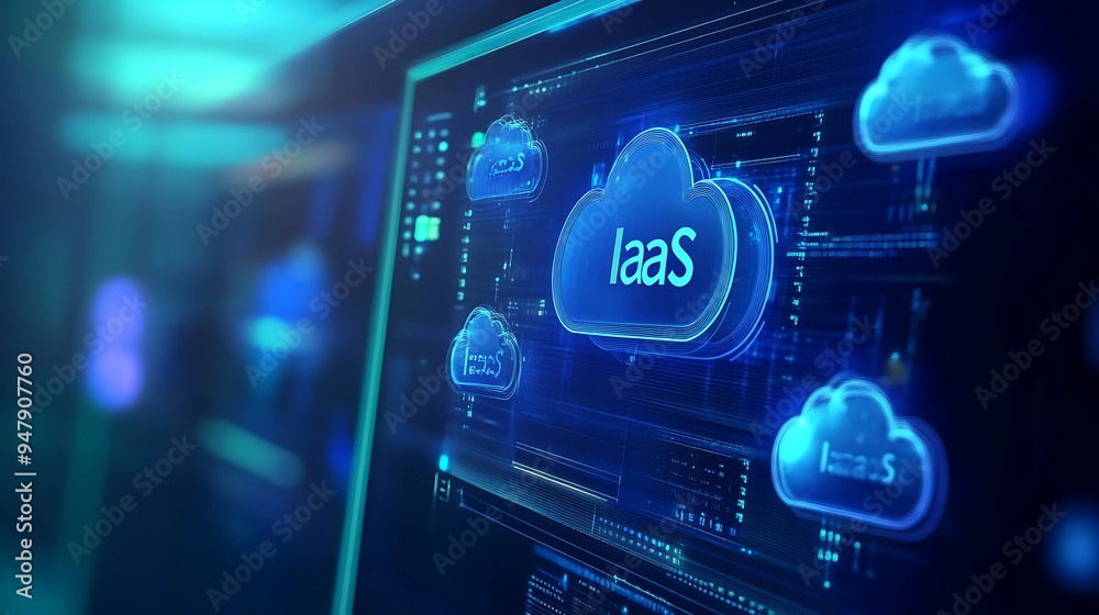 Digital representation of cloud technology infrastructure as a service ...