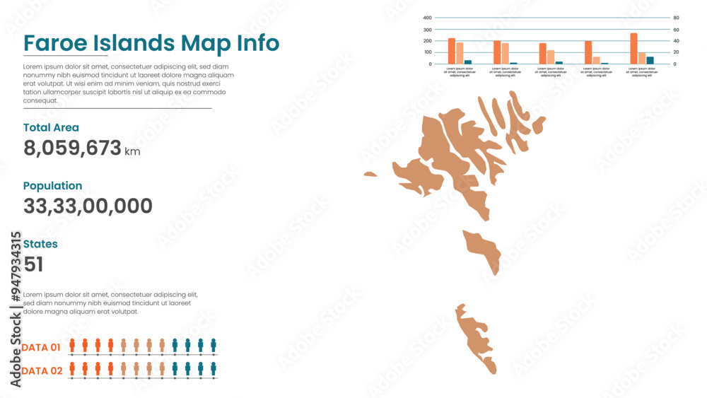 Vector de Stock Faroe Islands political map of administrative divisions ...