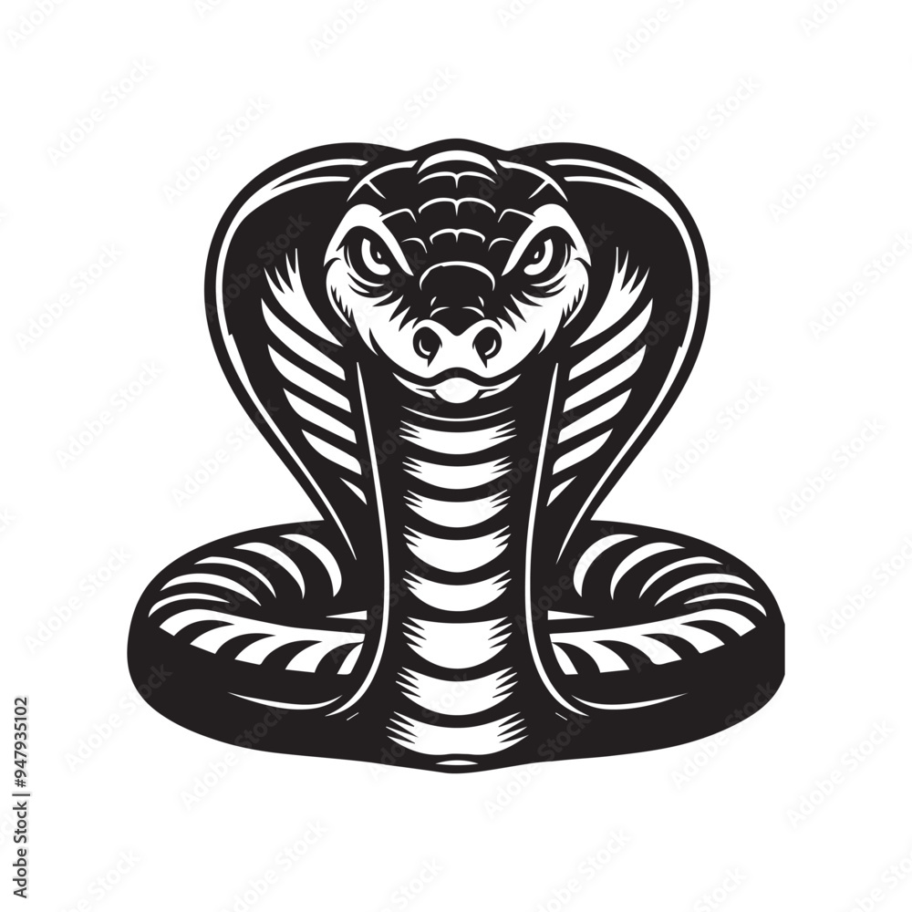 Cobra silhouette - King Cobra snake Clipart - A Cobras Gaze Cobra ...