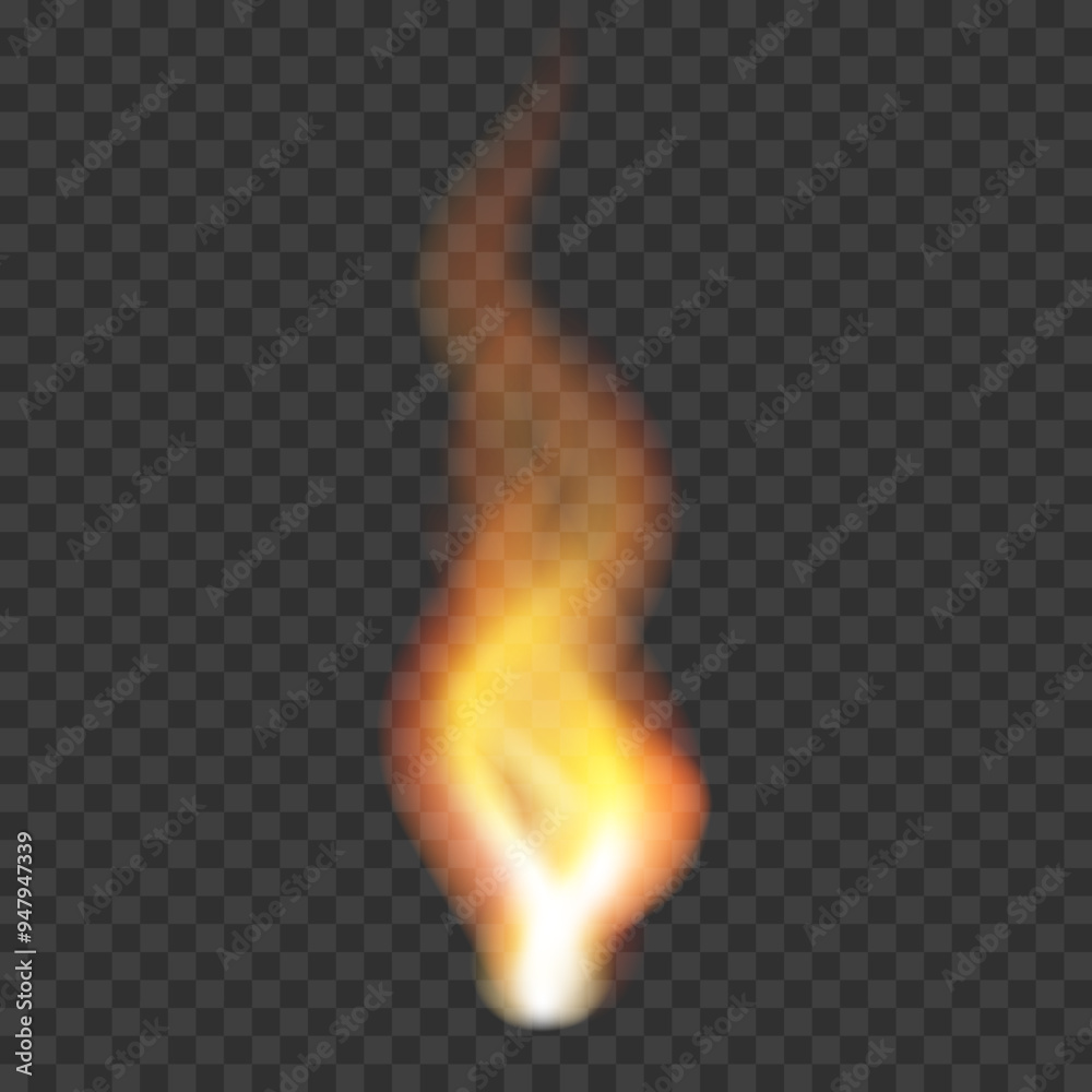 Flame fire. Light effect. Realistic fire. Stock Vector | Adobe Stock