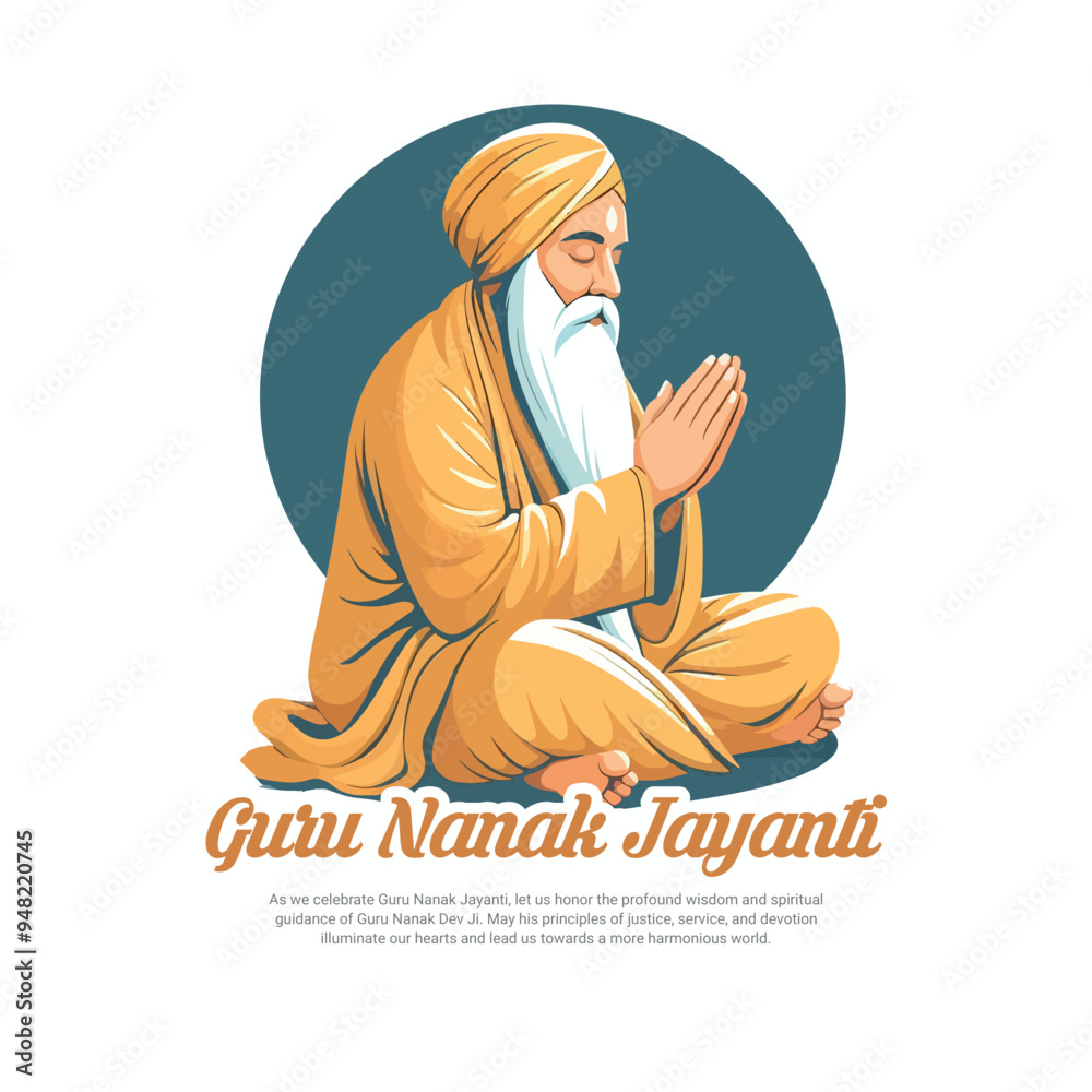Guru Nanak Jayanti Festival Celebration Social media post banner ...