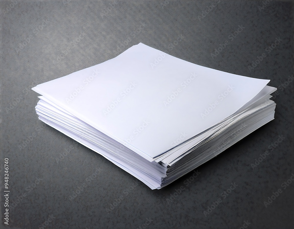 vector realistic isolated pile paper gray background realistic white ...