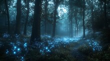 Fairy In Forest Night Free Stock Photo - Public Domain Pictures