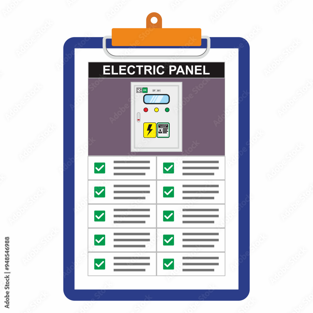 Vector illustration of electric panel distribution board safety ...