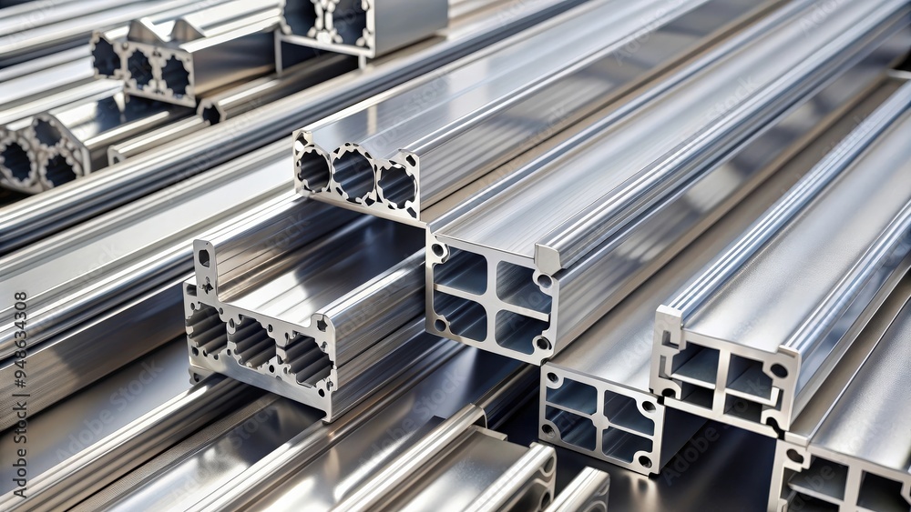 Cross sections of extruded aluminum channels for manufacturing and ...