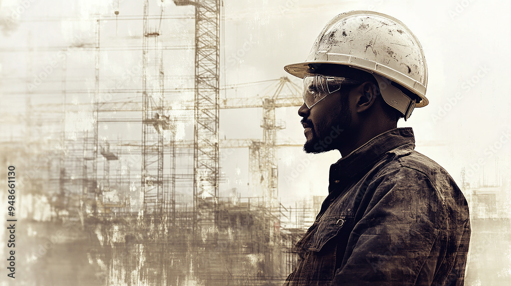 The depiction of an engineer wearing a hard hat on-site resonates with ...