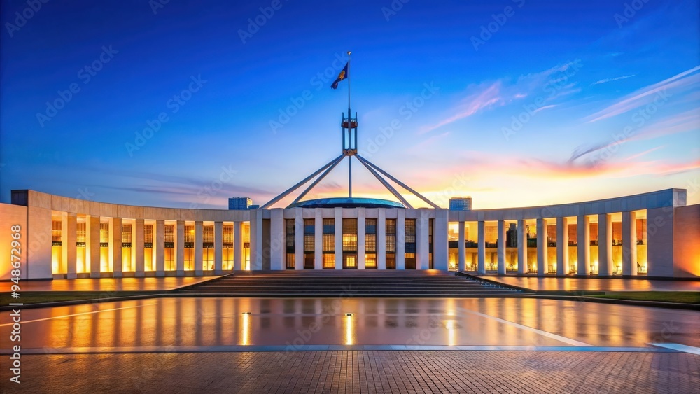 Iconic Australian Parliament House in Canberra, Canberra, Australia ...