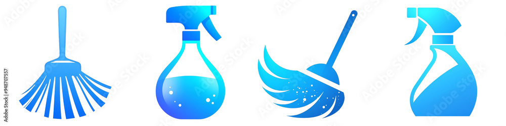Cleaning clipart collection, symbol, logos, icons isolated on ...