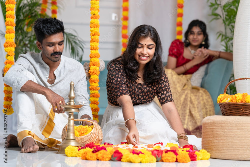 Onam background image Kerala models enjoying Onam festival, Kerala ...