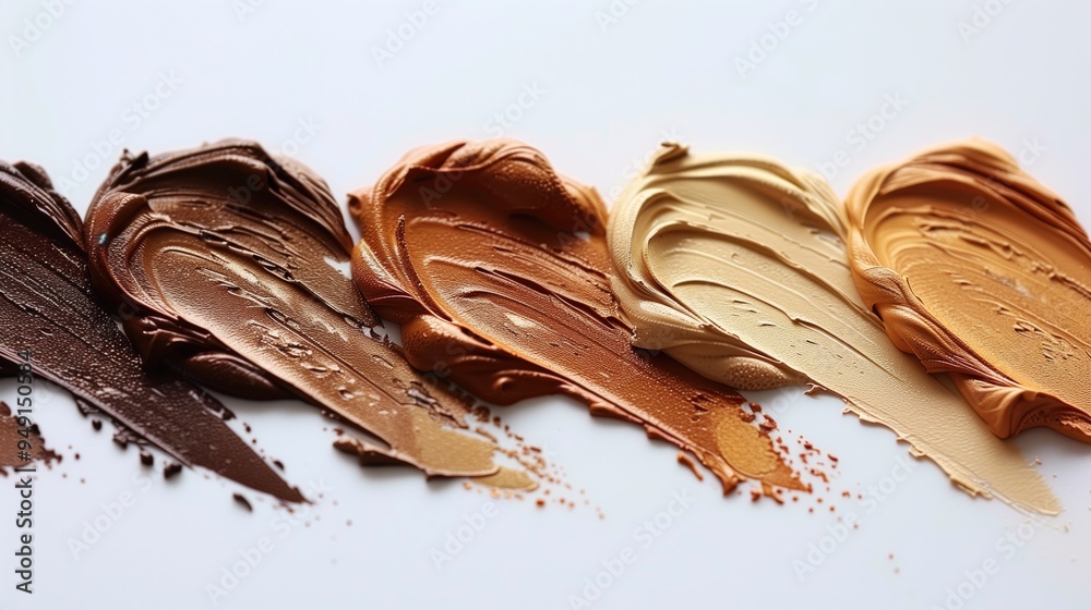 Cosmetics Color Sample Set, Natural Skin Makeup Pigments Collection ...