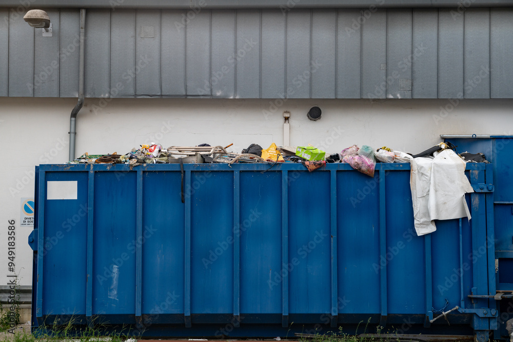 containers with waste and garbage require efficient collection and ...