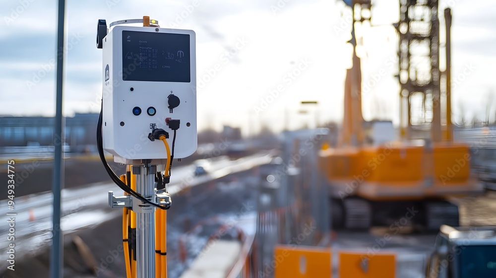 Photograph of an IoT based weather monitoring station installed at a ...