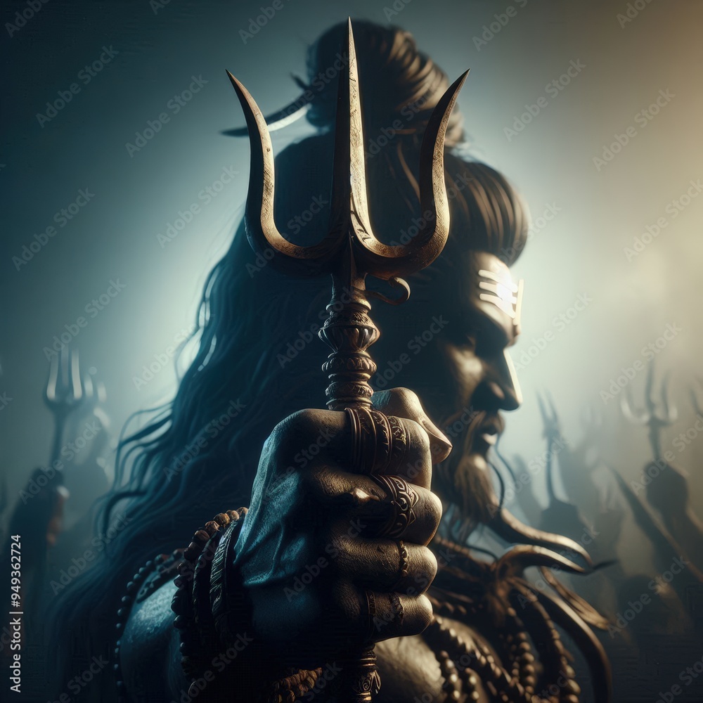 Lord shiva | Shivaratri | Maha Shivaratri | Mahadev | Trident Stock Photo | Adobe Stock