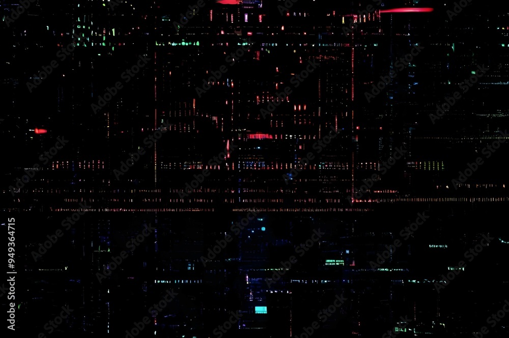 Classic VHS Glitch Overlay Texture on Black Background For Visual ...