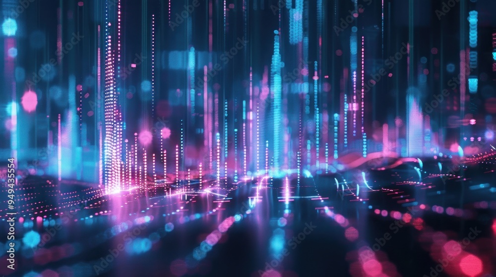 Dynamic vibration wallpapers and sound wave frequencies. AI generated ...