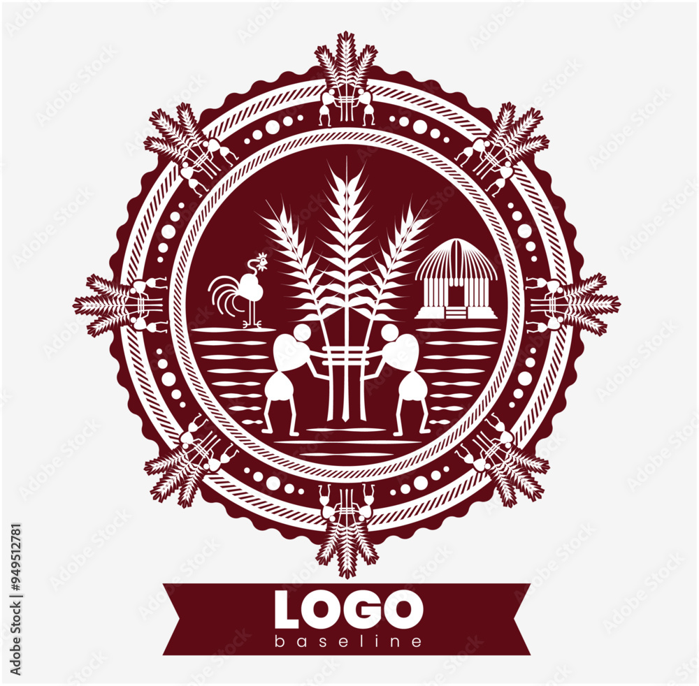 warli Tribal logo ,adivasi , Warli logo,ndian rural life in art ...