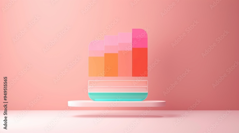 A minimalist illustration of a heatmap with clear color coding to ...