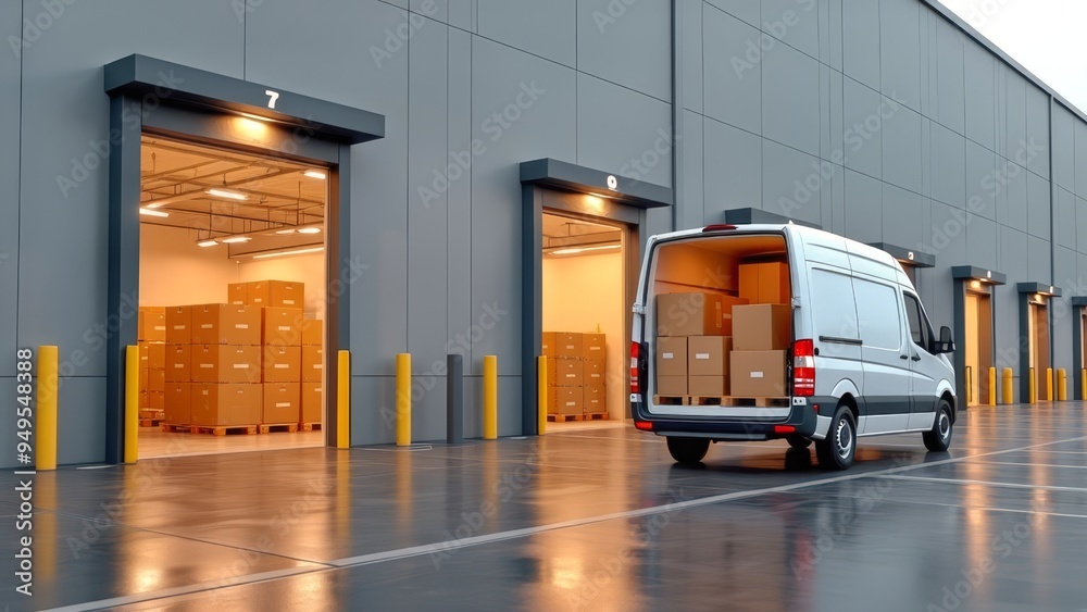 Transportation and Logistics: Modern Logistics Facility with Efficient ...