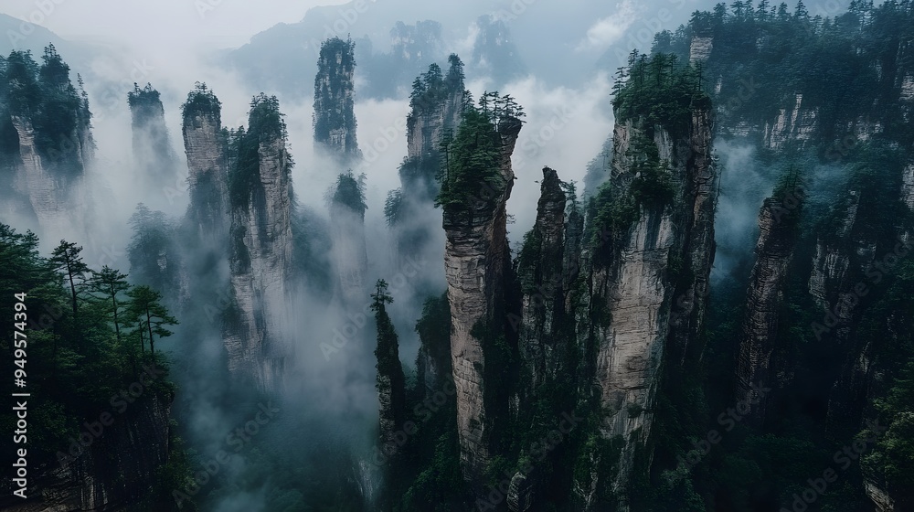 Zhangjiajie National Forest Park: The towering sandstone pillars of ...