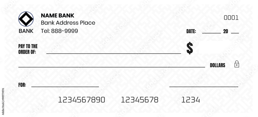 Blank Check Template, Giant Check for Charitable Events, Print Ready ...