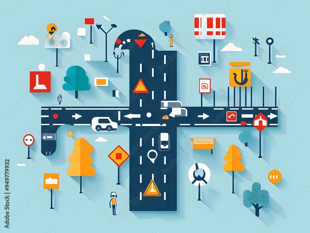 Comprehensive Traffic Control Flowchart with Visually Engaging Design ...