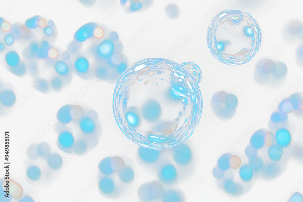 Blue bubbles transparent background , Blue Bubble Effect on Clear ...