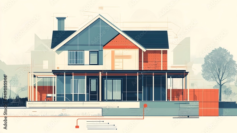 Detailed infographic showcasing the step by step construction process ...