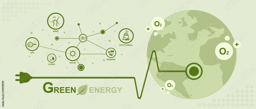 Environmental care and using clean green energy, Net zero emission ...