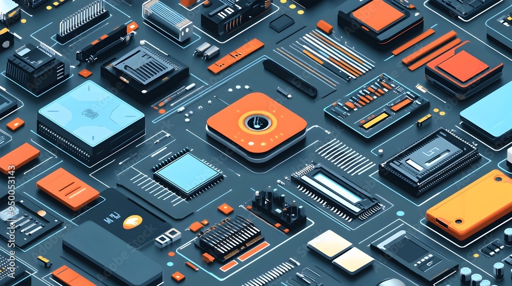 Detailed infographic depicting the intricate interaction and ...