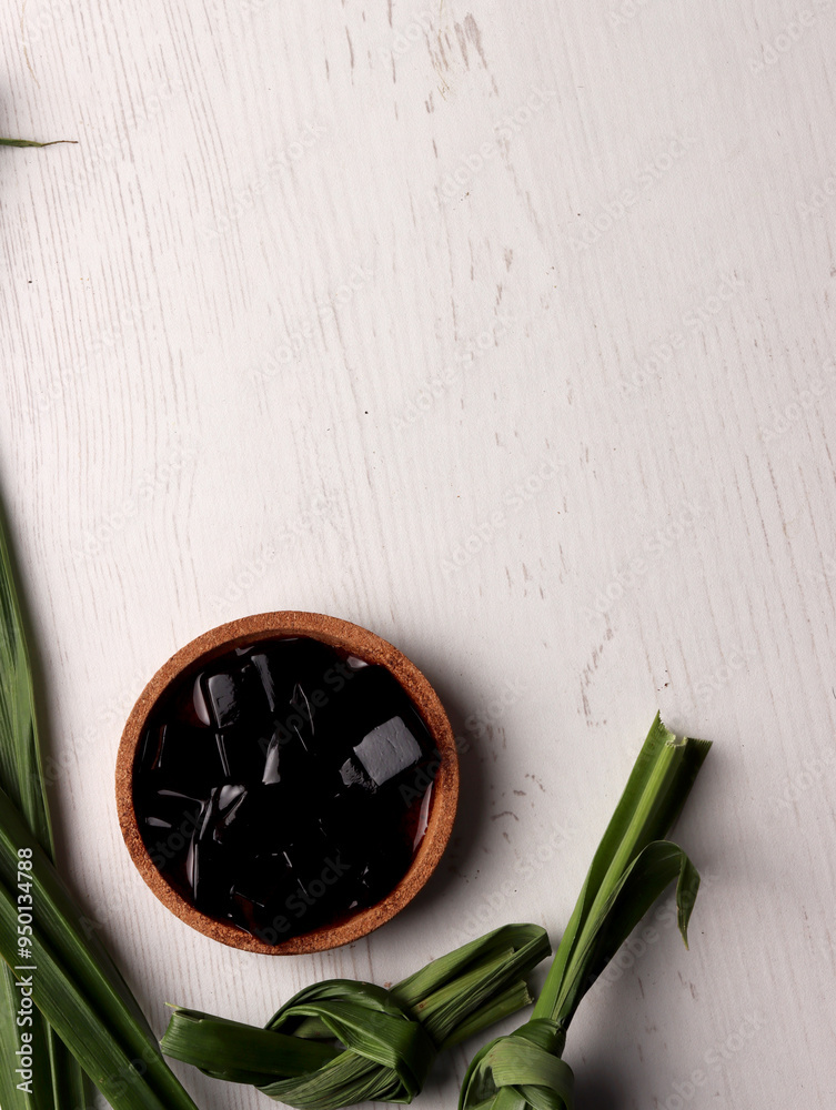 ice cincau pandan leaf drink indonesian traditional beverage ingredient ...