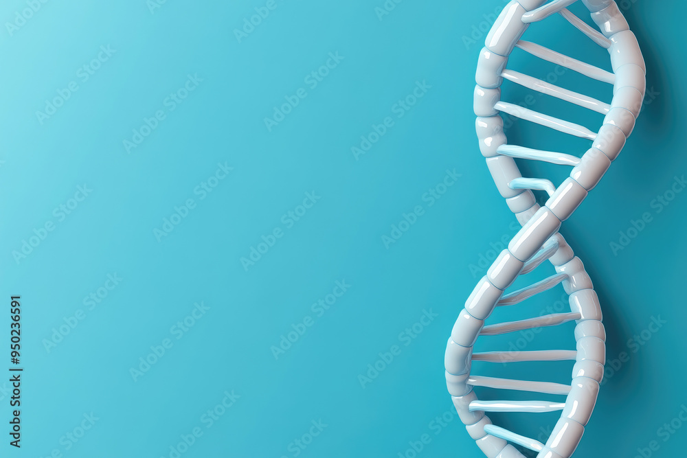 DNA helix model showcasing the double-stranded structure with a smooth ...