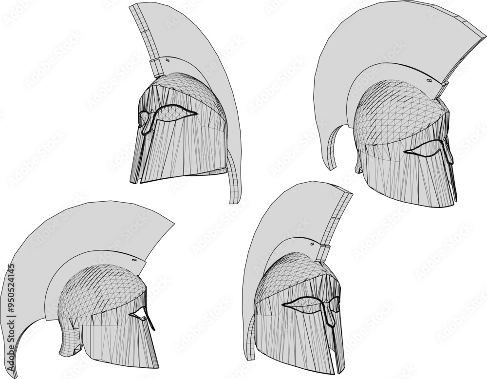 Vector sketch illustration of classic vintage greek roman warrior old ...