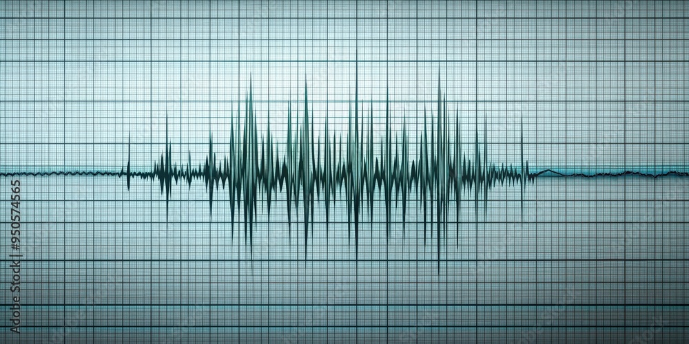 rendered of a seismograph for earthquake detection or lie detector ...