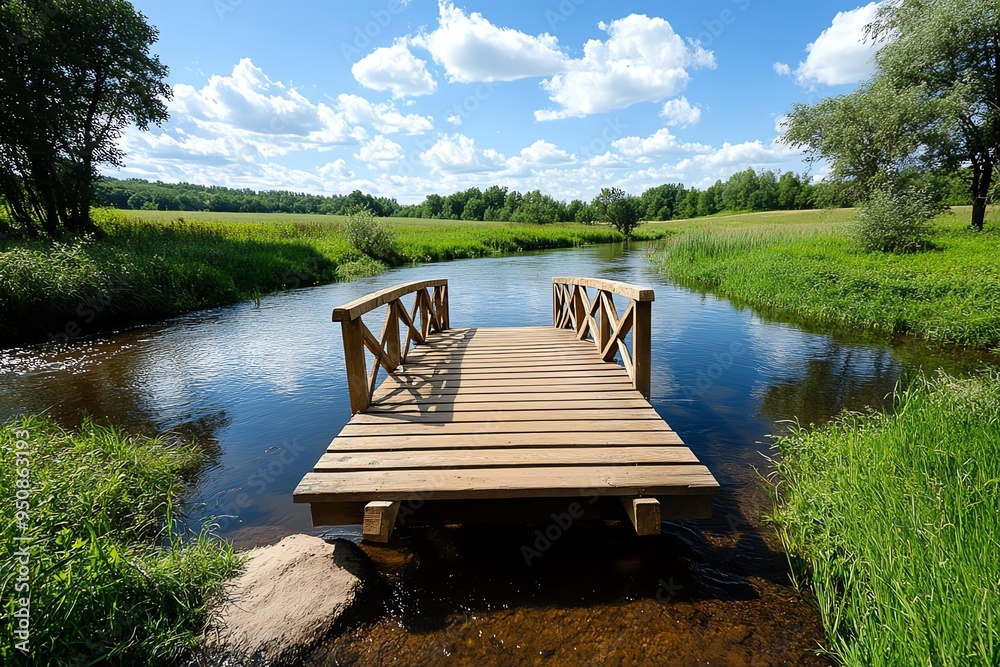 Bridge Truss, Wood, and Rural shown in a quiet countryside where a ...