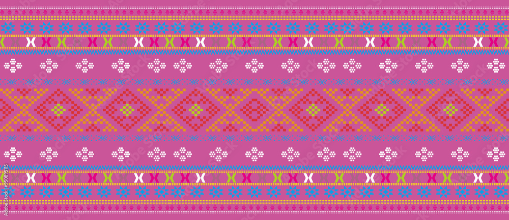 Traditional Asian fabric patterns, ornaments, carpets, backgrounds ...