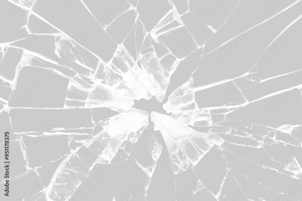 Shattered glass abstract png texture overlay effect, transparent ...