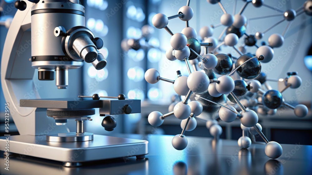 High-resolution image of a molecule being scanned by an electron ...