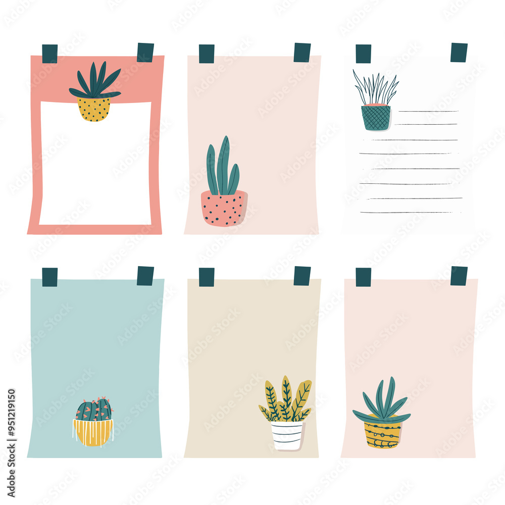 PNG Cute paper notes illustration, transparent background set Stock ...