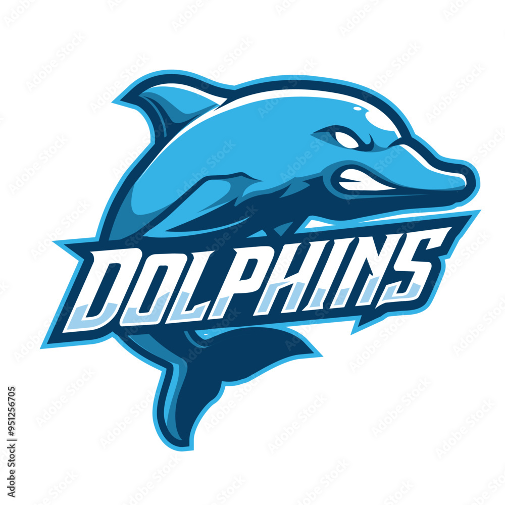Angry Dolphin esport logo isolated on white background Stock Vector ...